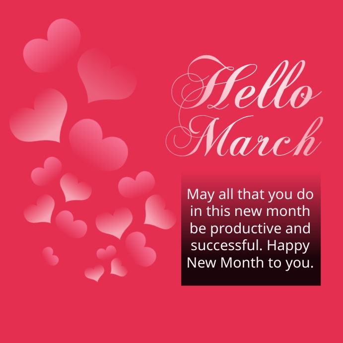 Plantilla de March New Month Greeting Card | PosterMyWall