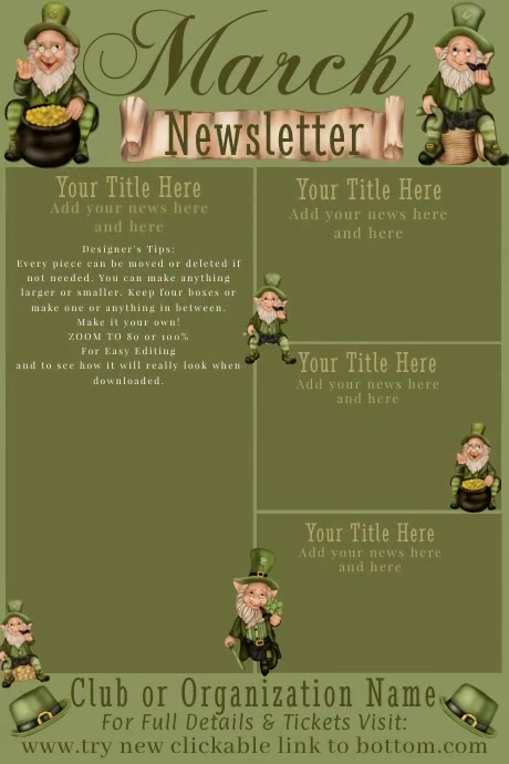 Plantilla de March Newsletter | PosterMyWall