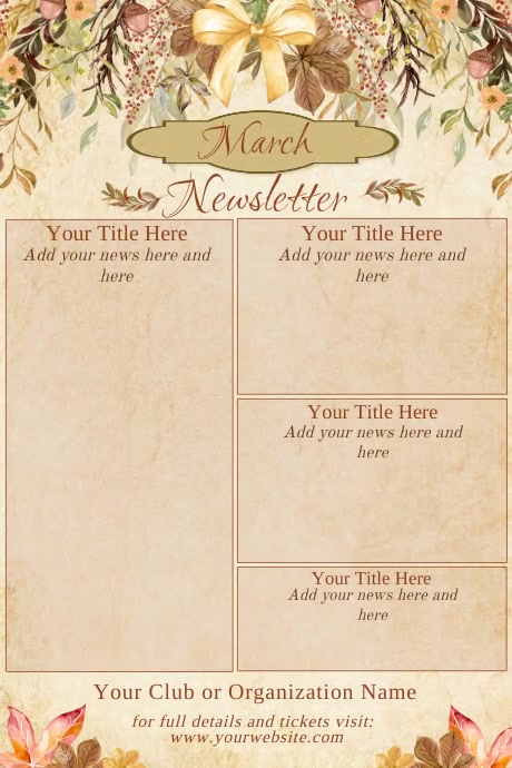 March Newsletter Template | PosterMyWall