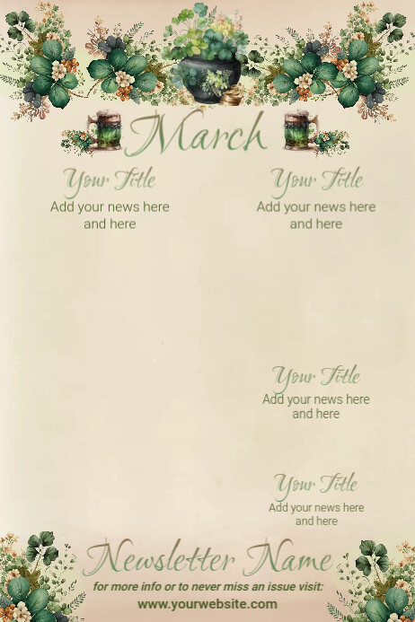 March Newsletter by Paula Template | PosterMyWall