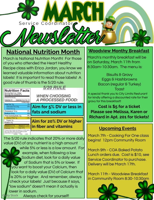 March Newsletter poster flyer st patricks day Template | PosterMyWall
