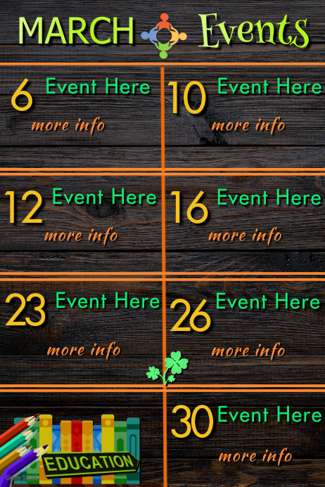 Copy of March School Events | PosterMyWall