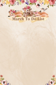 March To do List Letter Size Template | PosterMyWall