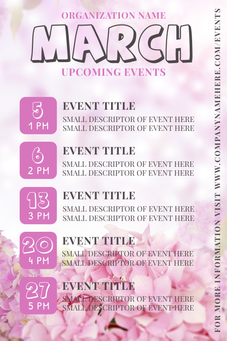 March Upcoming Event Flyer Template | PosterMyWall