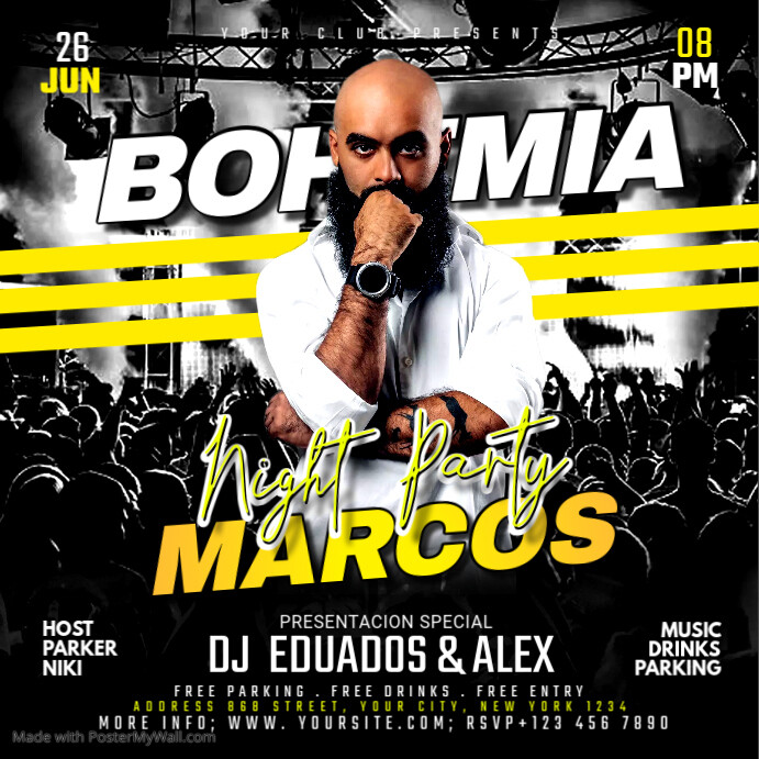 Copia de MARCOS PARTY | PosterMyWall