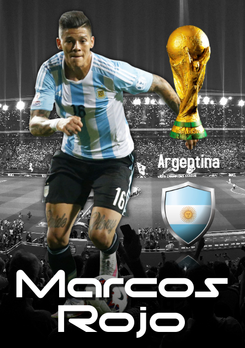 Marcos Rojo Poster Template | PosterMyWall