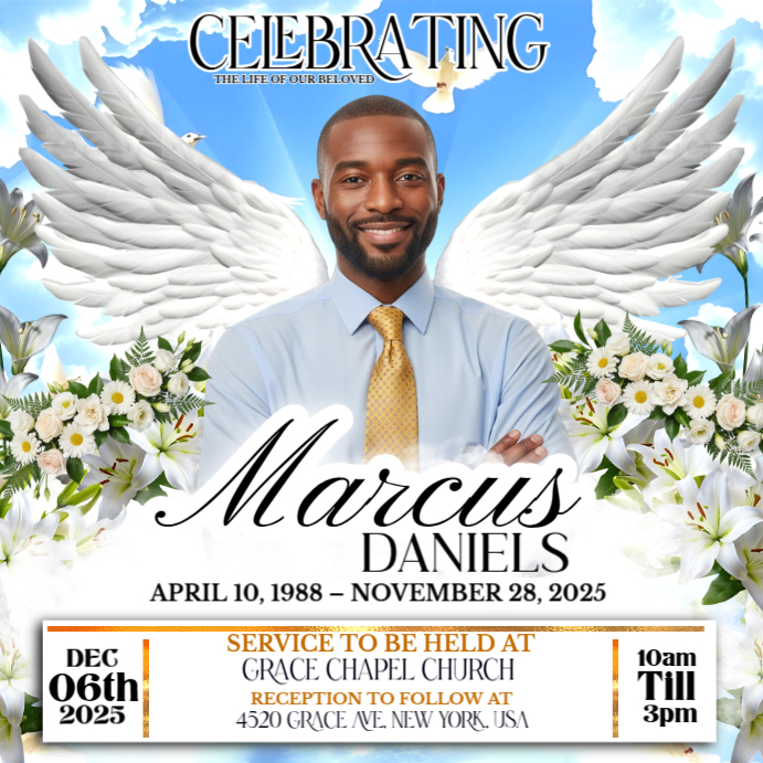 Marcus Daniels: A Life Remembered Template | PosterMyWall