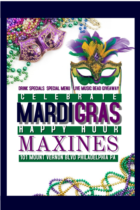 Mardi Gra Template | PosterMyWall