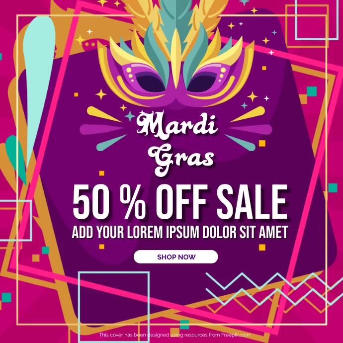 Mardi Gras ad 7 Template | PosterMyWall