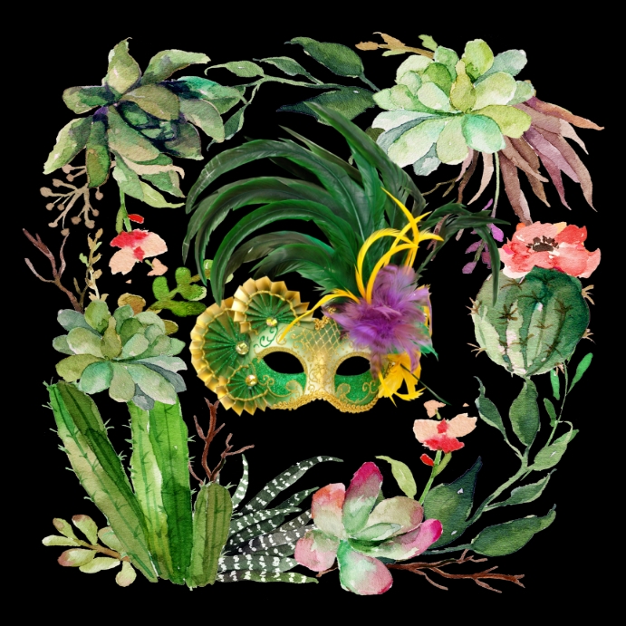 Mardi -Gras carnival mask Template | PosterMyWall