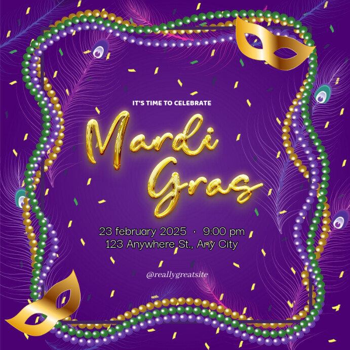 Plantilla de Mardi Gras | PosterMyWall