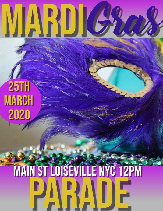 mardi gras Template | PosterMyWall