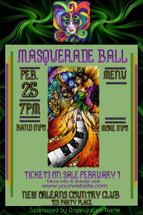 Mardi Gras / Fat Tuesday Invitation Template | PosterMyWall
