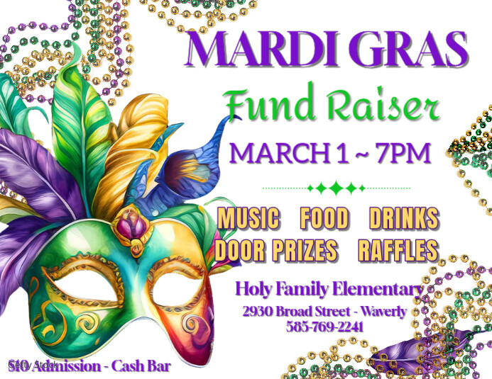 Copy of Mardi Gras Fundraiser | PosterMyWall