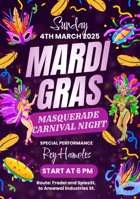 Copy of Mardi Gras Masquerade Night | PosterMyWall