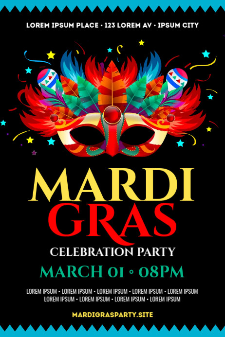 MARDI GRAS PARTY POSTER | PosterMyWall