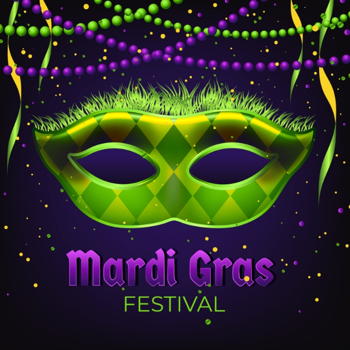 Mardi gras poster design template | PosterMyWall