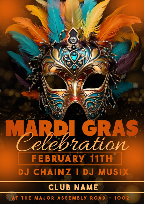 Mardi Gras Poster Template | PosterMyWall