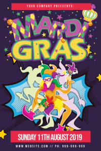 Mardi Gras Poster Template | PosterMyWall