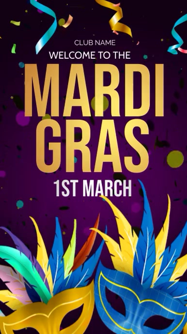 mardi gras poster Template | PosterMyWall