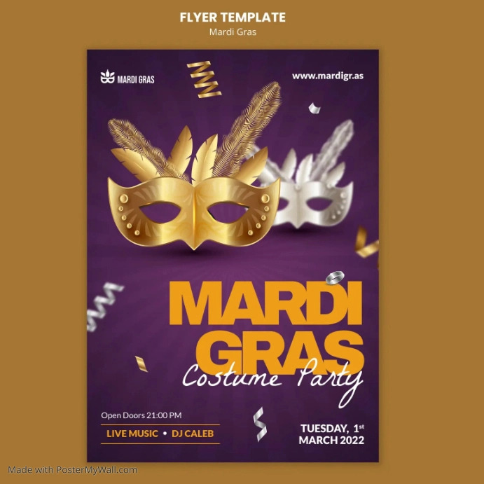 Mardi gras poster design template | PosterMyWall