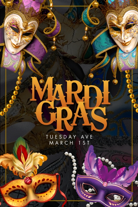 Mardi Grass Flyer Template | PosterMyWall