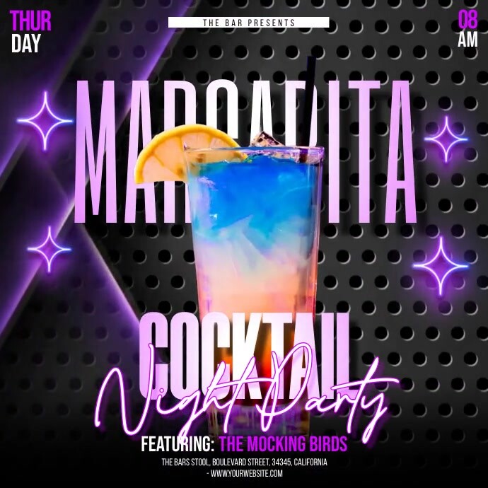 Plantilla de Margarita Cocktail Ads | PosterMyWall