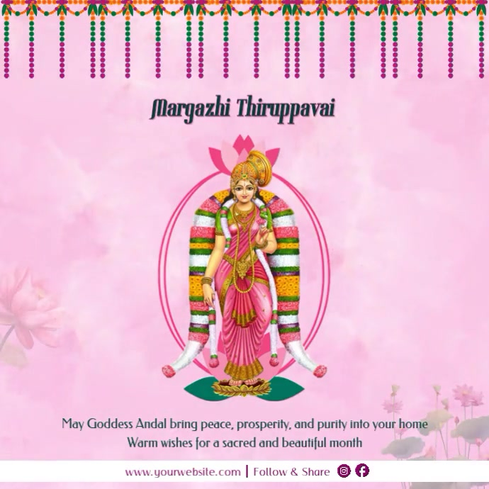 Margazhi Thiruppavai Greetings Social Media Post Template | PosterMyWall