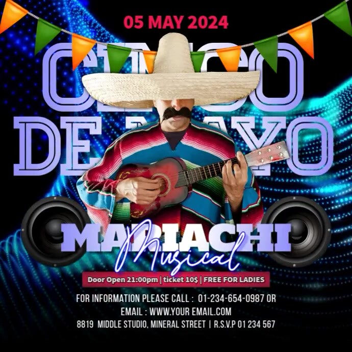 Plantilla de Mariachi Musical | PosterMyWall