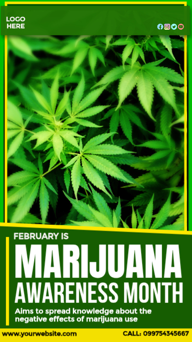 Marijuana Awareness Month Ad Template | PosterMyWall