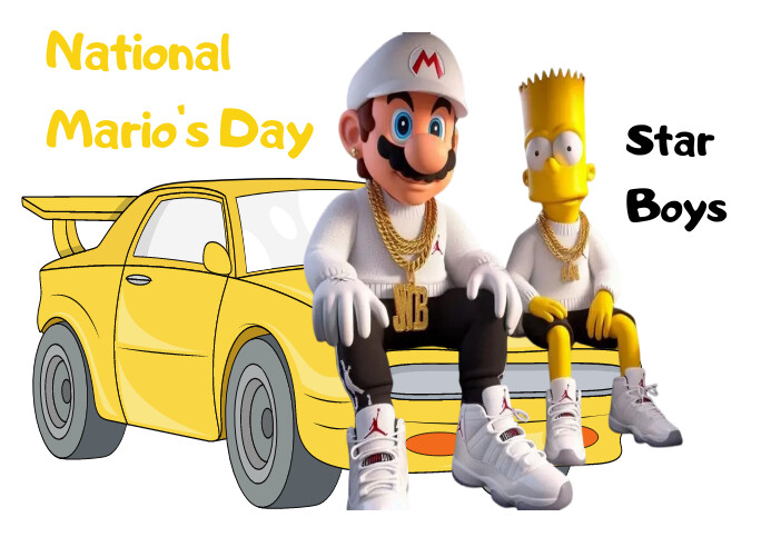 Copy of Mario's Day Star Boy | PosterMyWall
