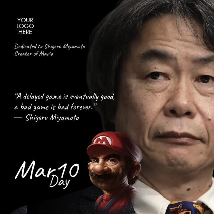 Mario Day Post Template | PosterMyWall