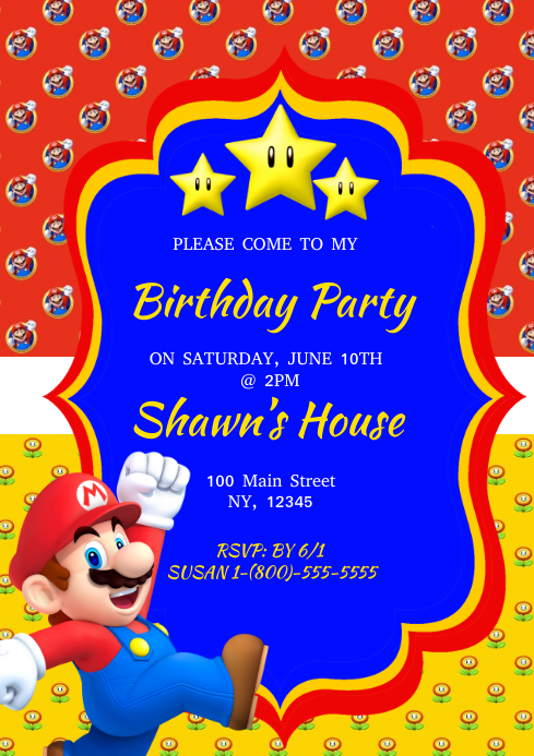 Mario Party Template | PosterMyWall