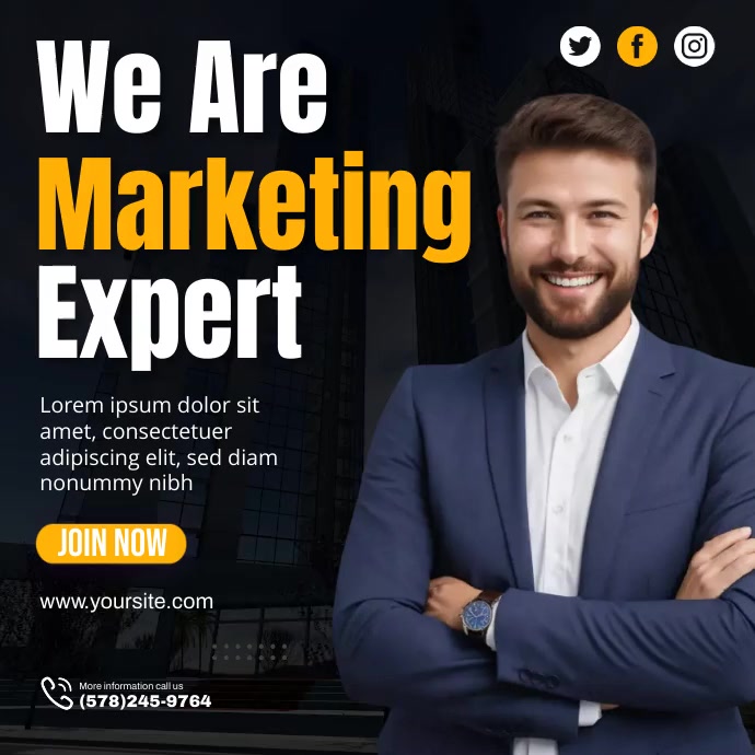 Plantilla de Marketing Expert Ads | PosterMyWall