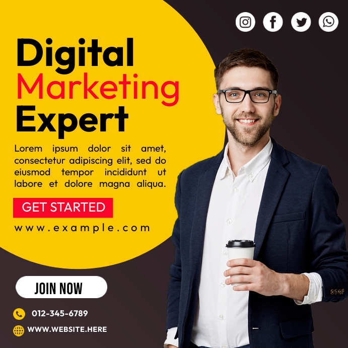 Marketing Expert Template | PosterMyWall