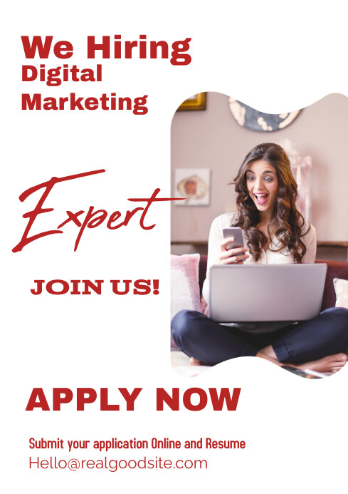 Marketing expert flyers for job Template | PosterMyWall