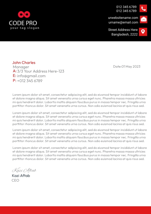 Marketing Letterhead Template | PosterMyWall