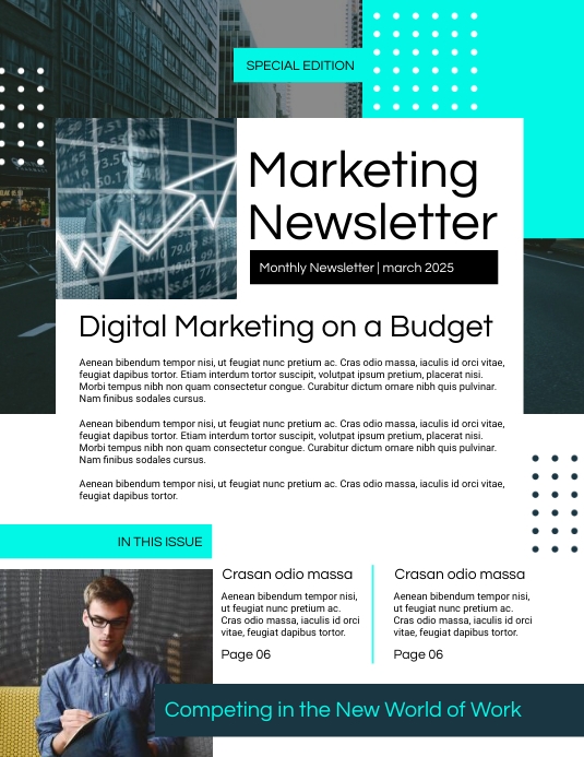 Marketing Newsletter Flyer | PosterMyWall