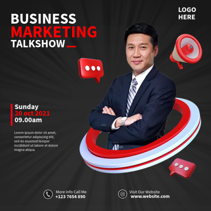 Marketing Talkshow Template | PosterMyWall
