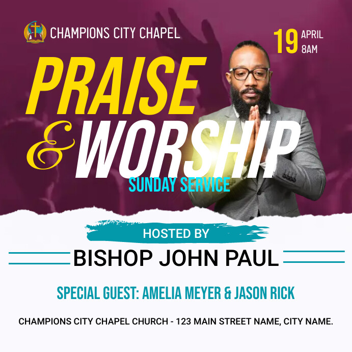 Plantilla de Maroon Church Conference Flyer Instagram Post | PosterMyWall