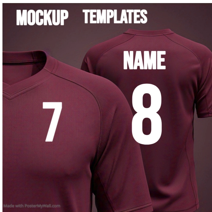 Copy of Maroon Futuristic Jersey Instagram Post | PosterMyWall