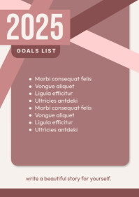 2025 Goals Template | PosterMyWall