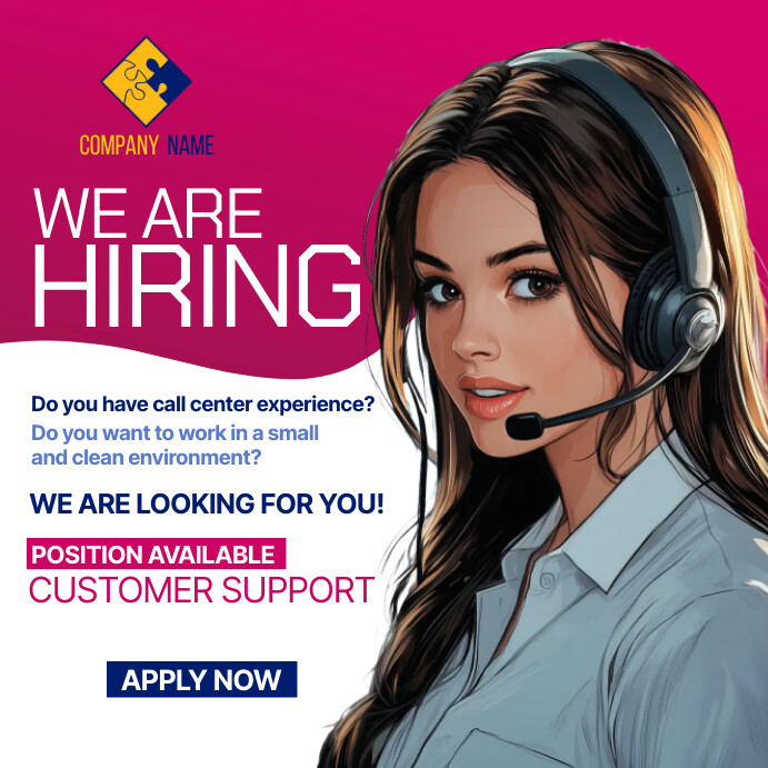 Copy of Maroon Illustrative Hiring Instagram Post | PosterMyWall