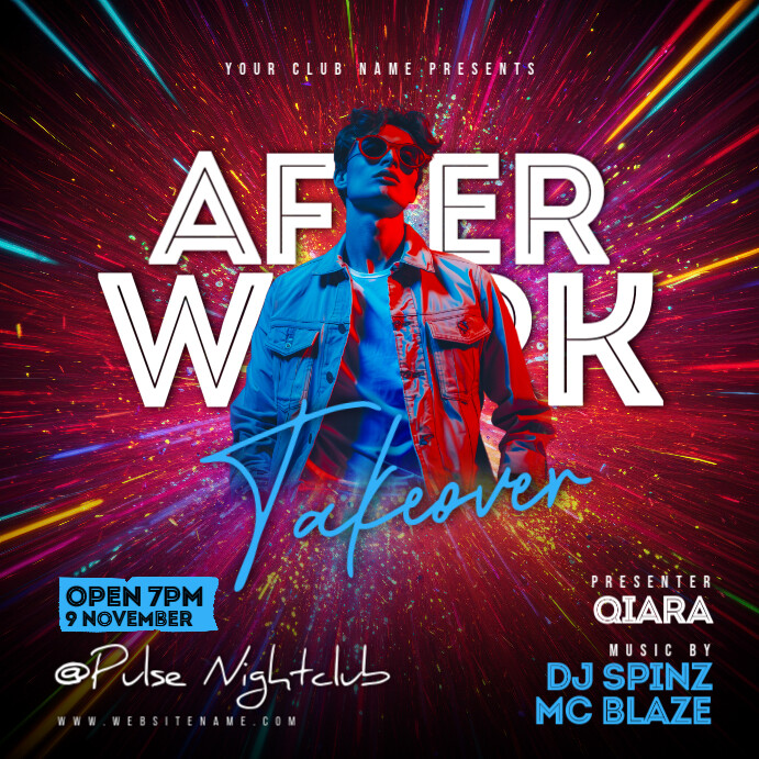 Copy of Maroon Maximalist Dj Instagram Post | PosterMyWall