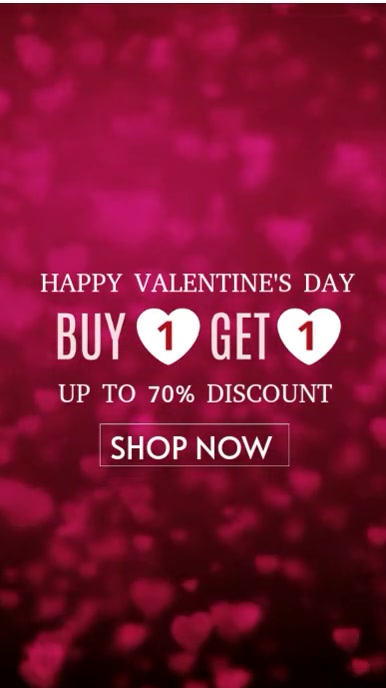 Maroon Valentine's Day Sale Instagram Reels Template | PosterMyWall