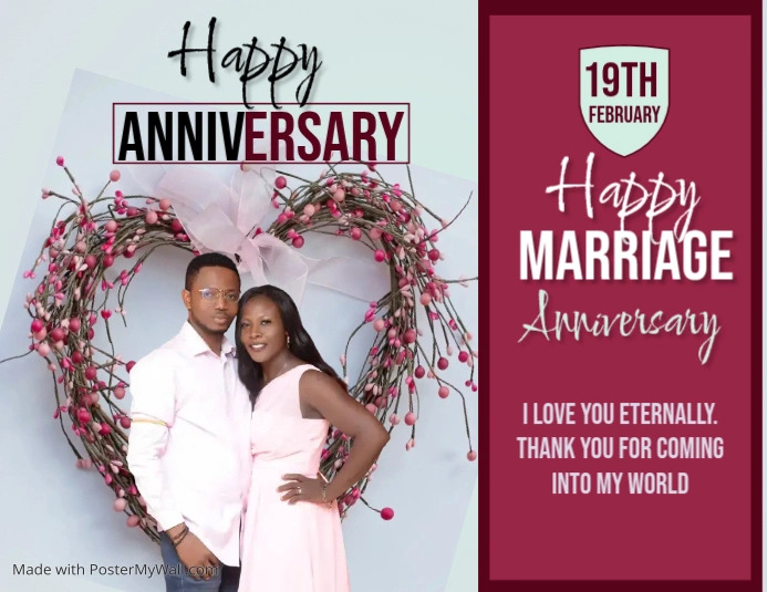 Marriage anniversary Template | PosterMyWall
