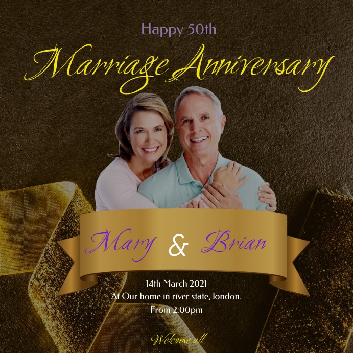 Marriage anniversary flyer Template | PosterMyWall
