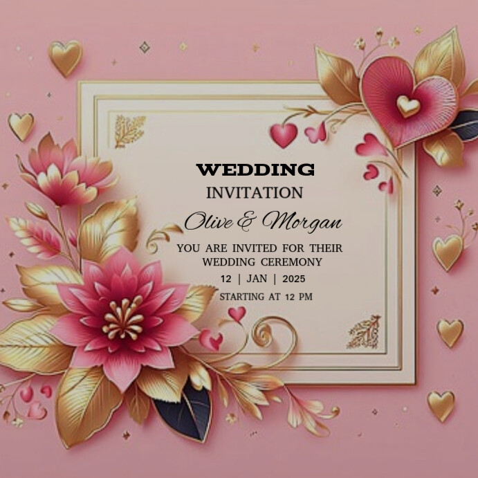 Marriage card Template | PosterMyWall