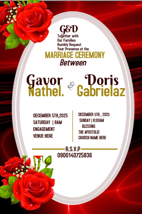 Plantilla de Marriage celebration poster design | PosterMyWall