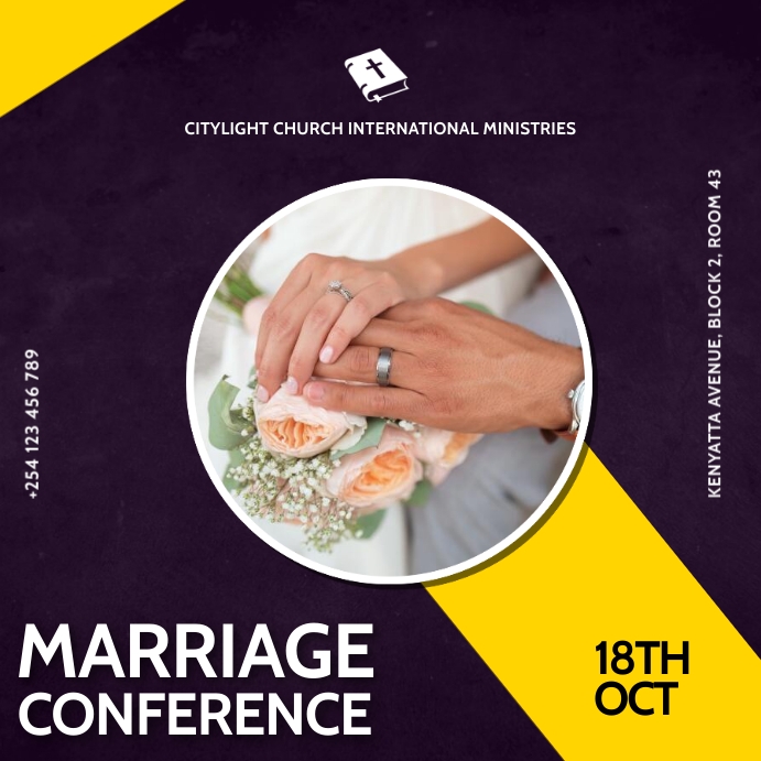 Copy of marriage conference church flyer template | PosterMyWall